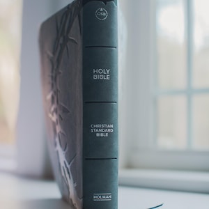 Personalized Black Leather Bible for Men Custom Engraved CSB Bible With ...