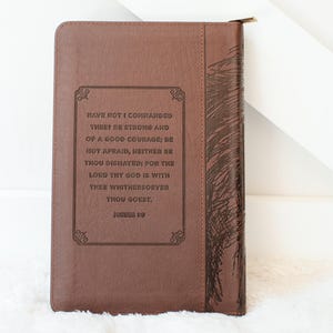 Custom Engraved Faux Leather Bible for Men KJV Personalized Bible for ...