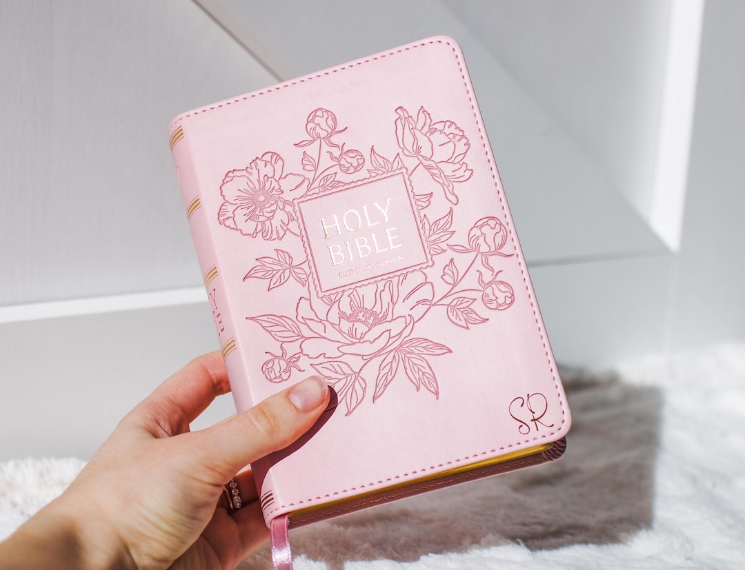Custom Pink Bible With Name Engraved Customized Bible Gift for Women ...