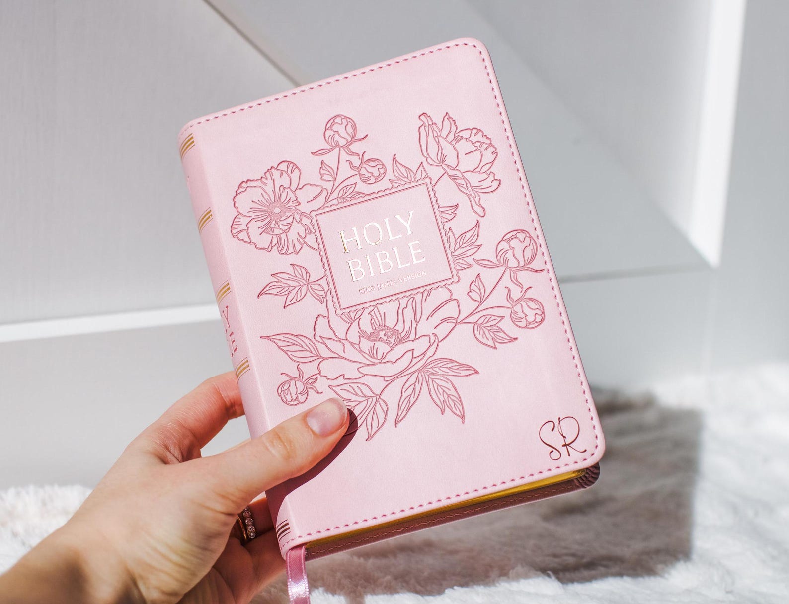 Custom Name Pink Bible With Name Engraved Customized Bible Gift for ...