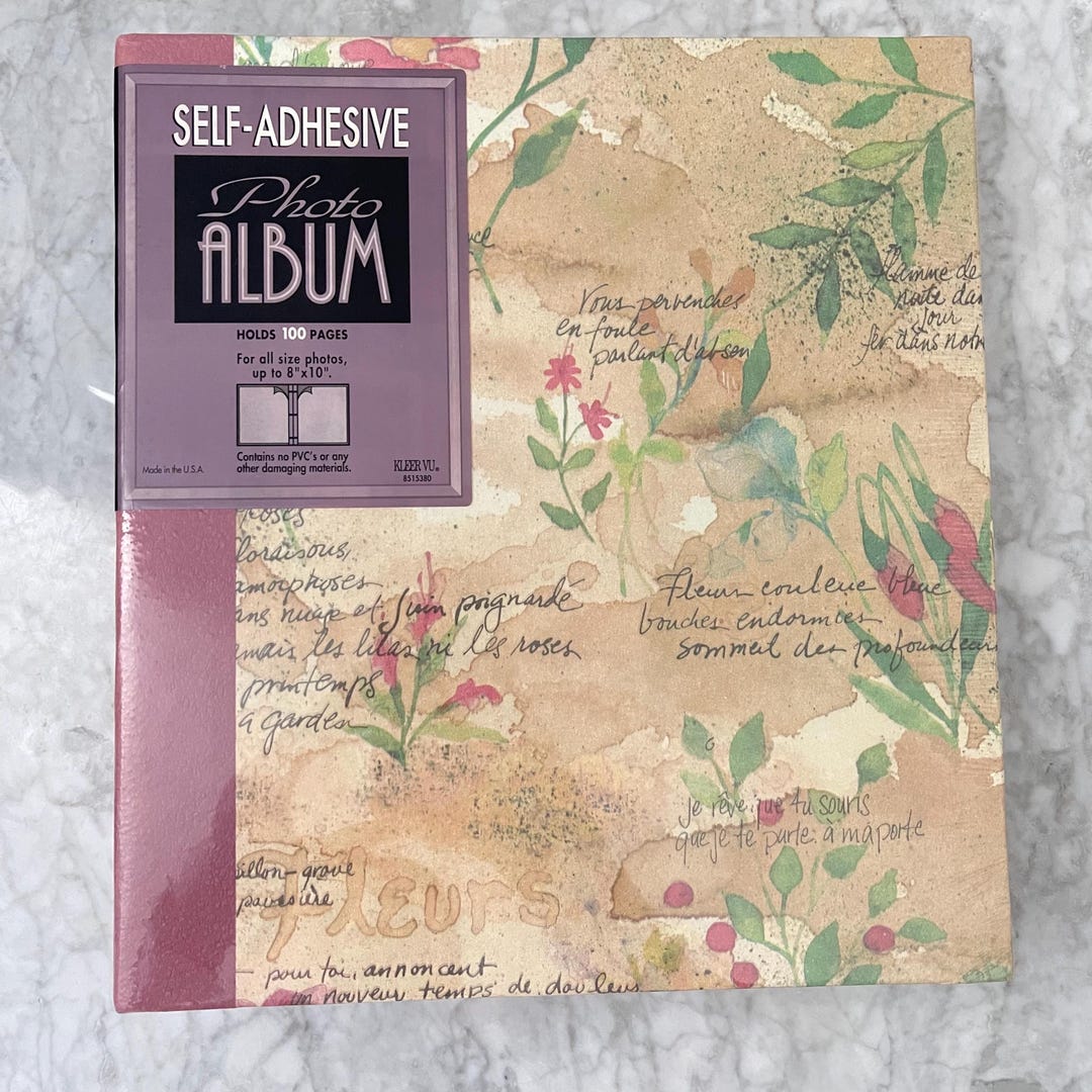 Vintage Floral Photo Album: Kleer Vu Self-adhesive Scrapbook, French ...