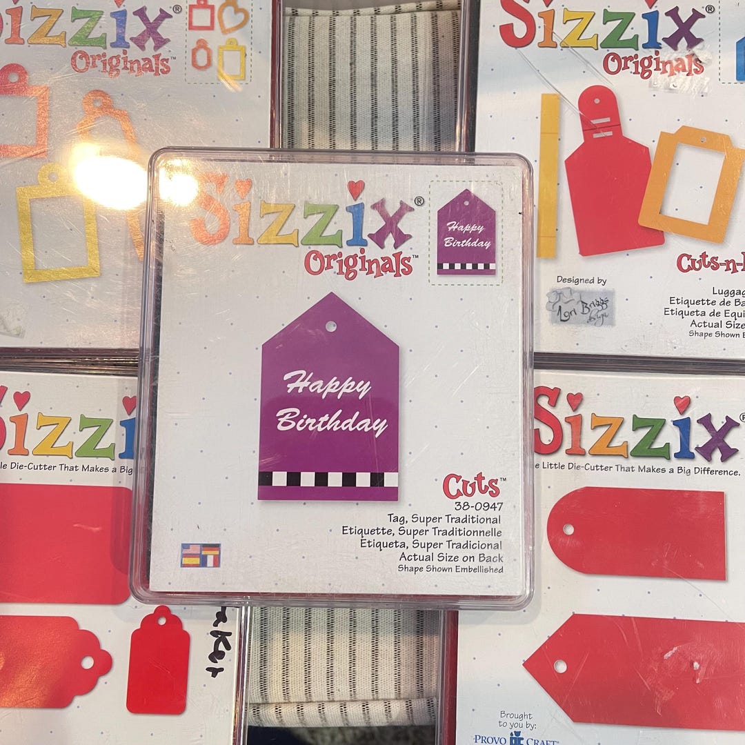 Vintage Sizzix Originals Red Tag Dies – Labels, Frames, Ovals ...