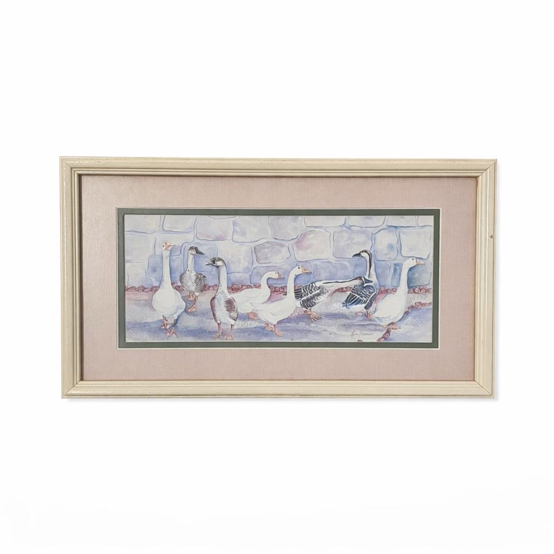 Vintage "geese" Art Print by Ava Freeman - Framed Rustic Wildlife Decor ...