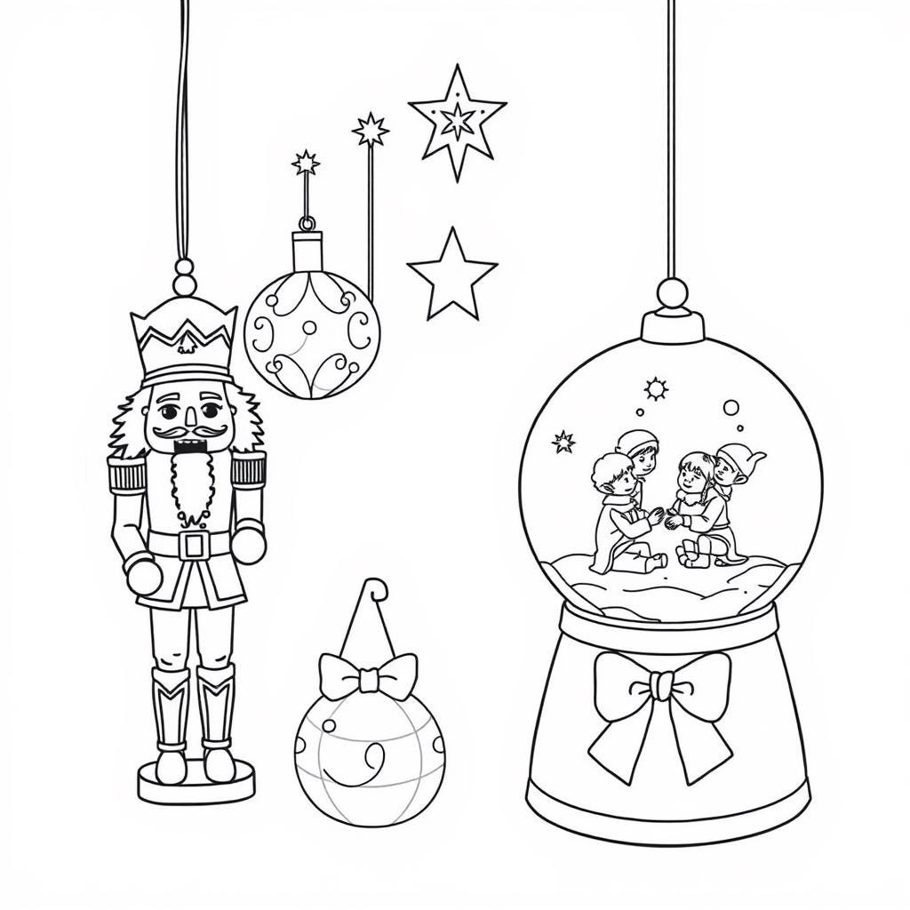 Christmas Holiday Bundle | 5 Festive Coloring Pages | Printable Art for ...