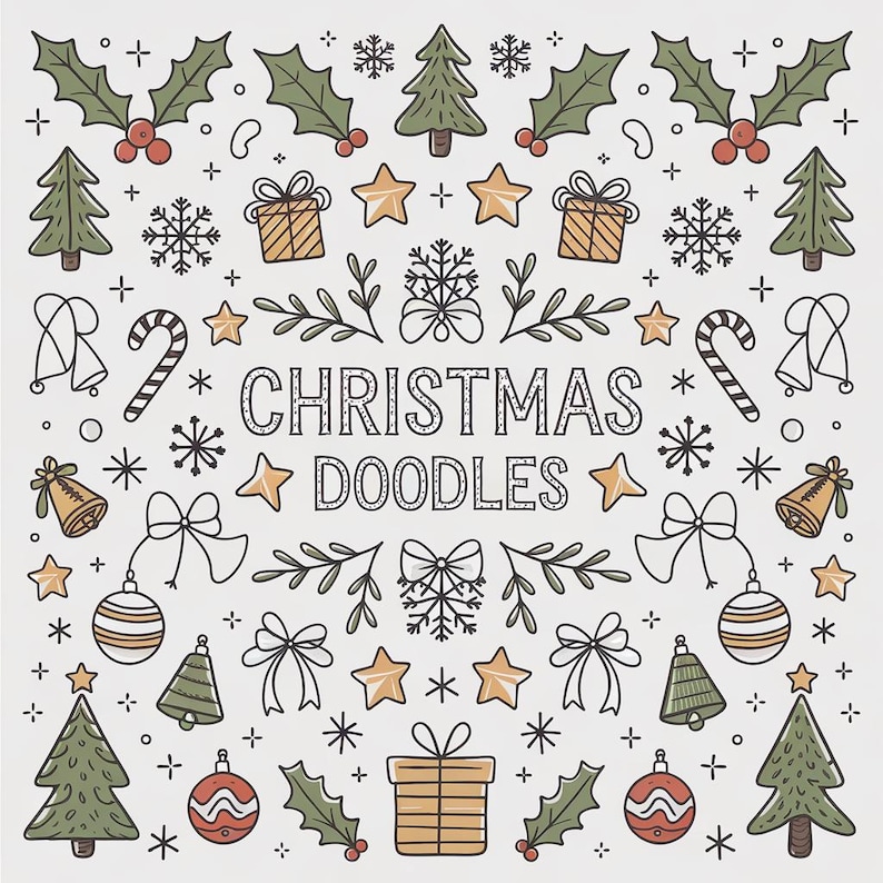 Santa's Workshop Doodle Art for Kids - Holiday Coloring Pages ...