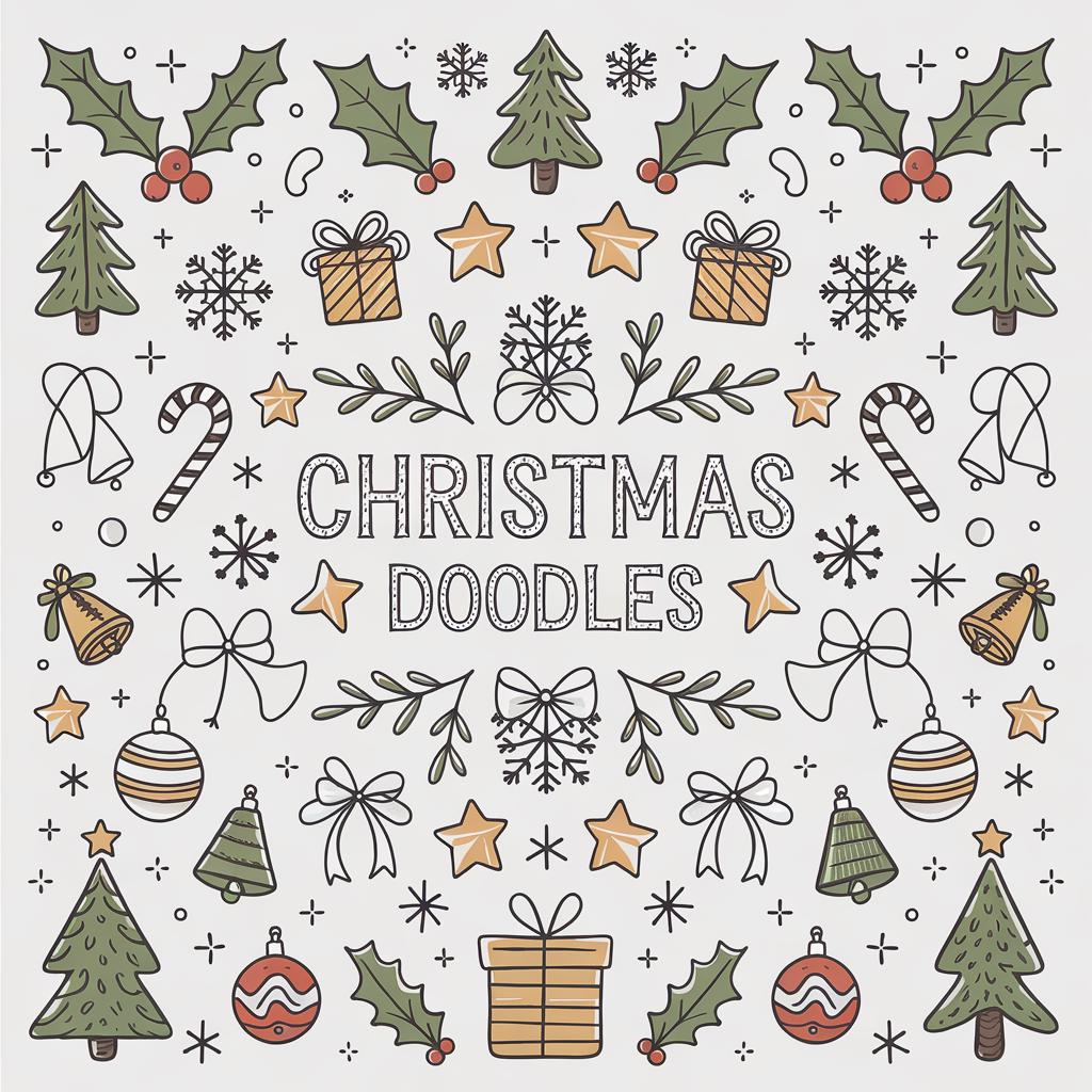 Santa's Workshop Doodle Art for Kids - Holiday Coloring Pages ...