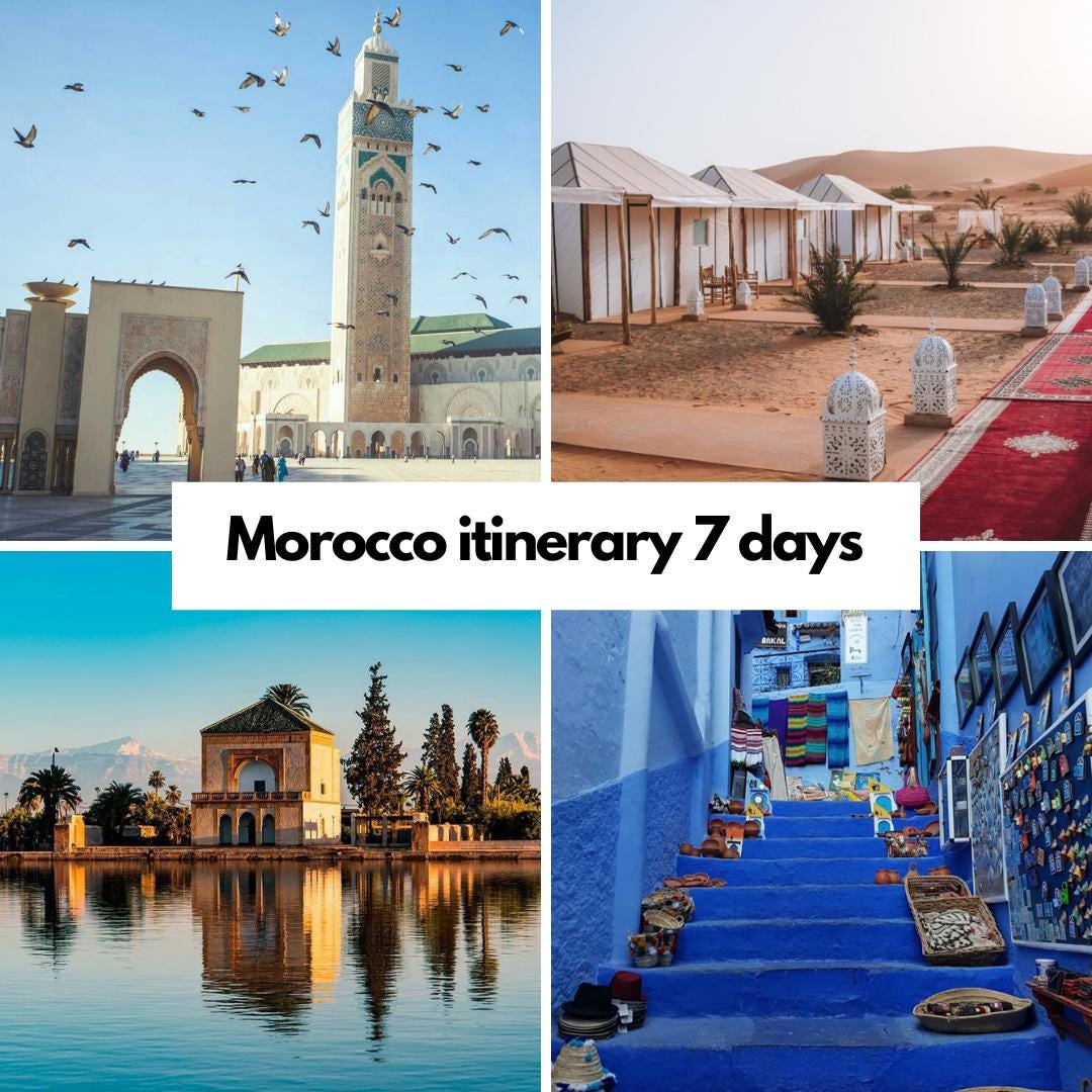 Morocco Itinerary 7 Days - Etsy