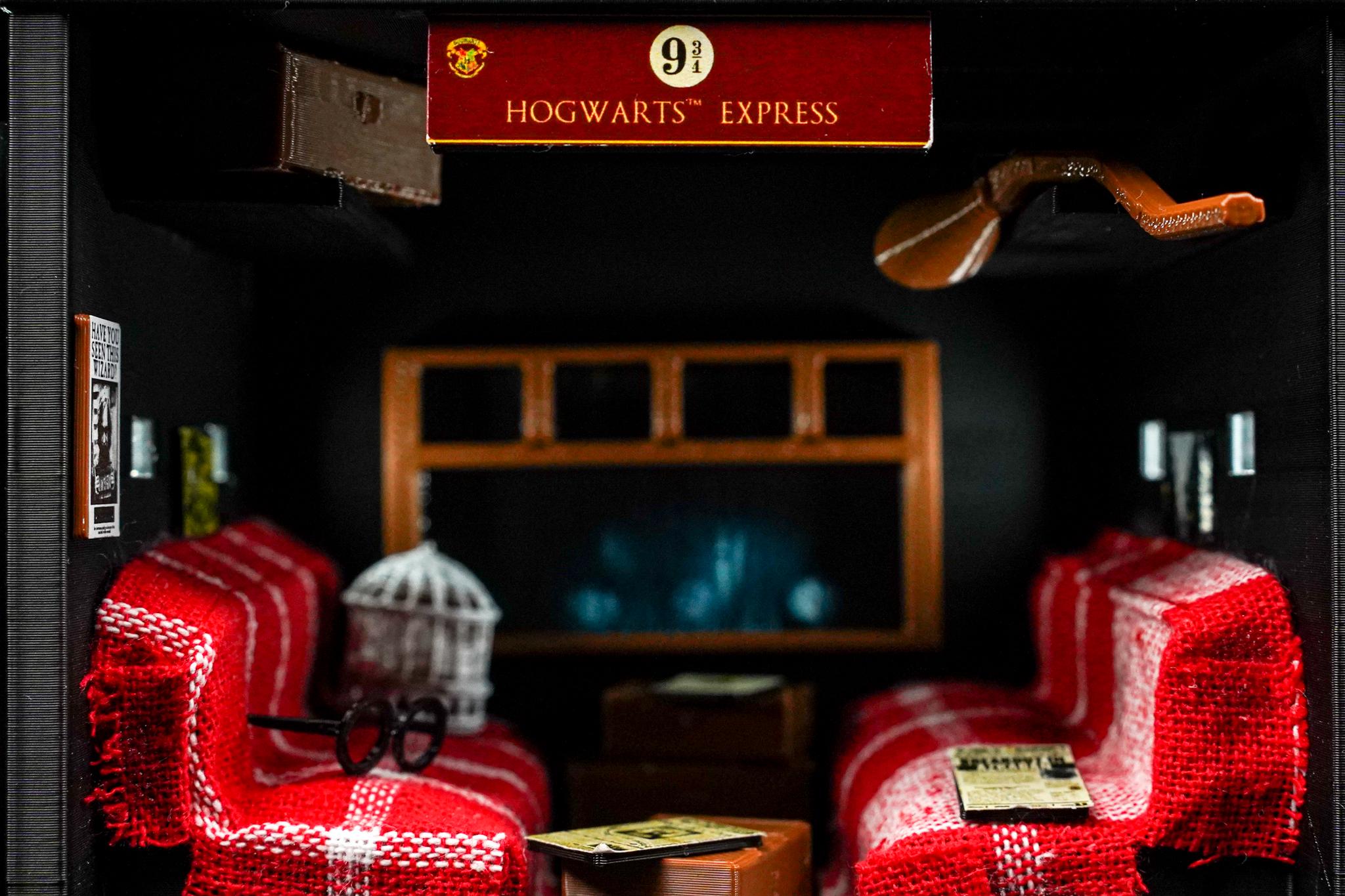 Harry Potter Hogwarts Express Train Cabin Book Nook Stl File - Etsy