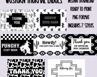 Retro Thermal Label Bundle, Trendy Pngs, Groovy Shipping Inserts for ...