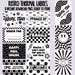 Retro Thermal Label Bundle, Trendy Pngs, Groovy Shipping Inserts for ...
