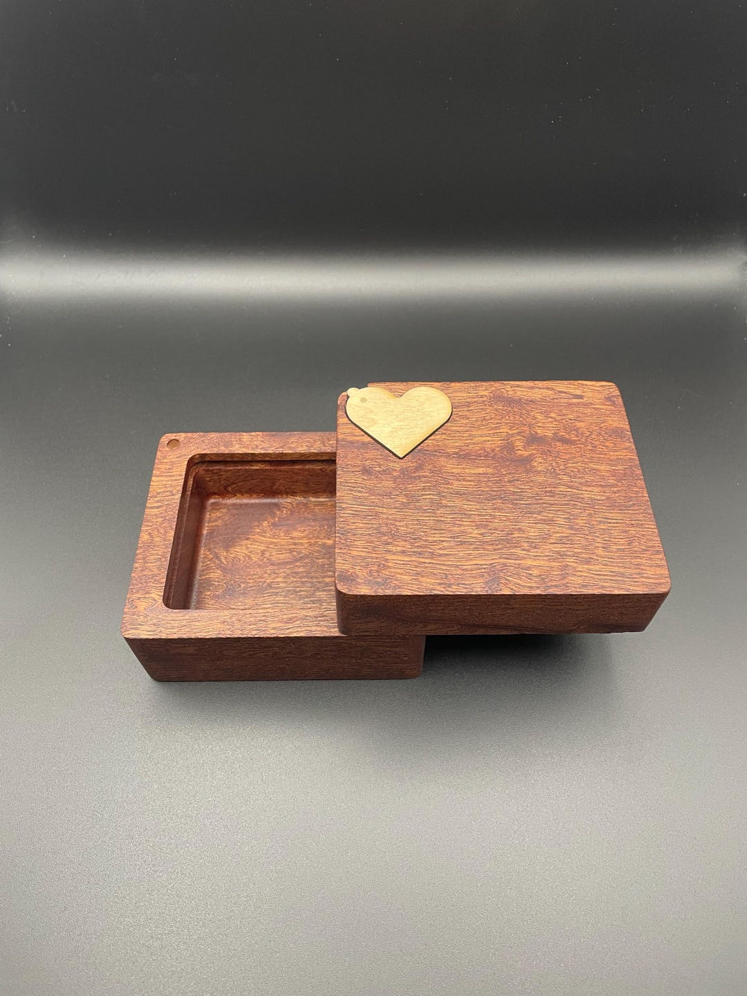 Heart Lock Box | Handmade Sapele Wood Keepsake Heirloom Box - Etsy