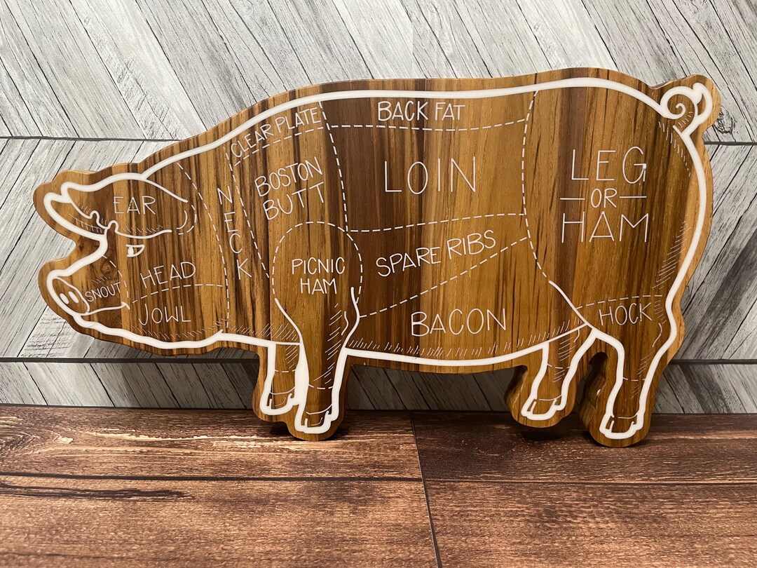 Teak BBQ Pig Charcuterie Board - Etsy