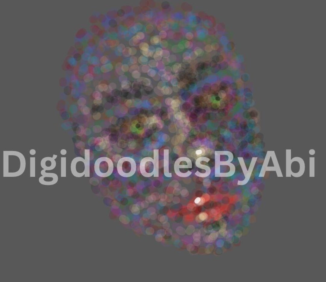 Digital Drawing of Misty, Colourful, Dreamlike Face. Downloadable ...