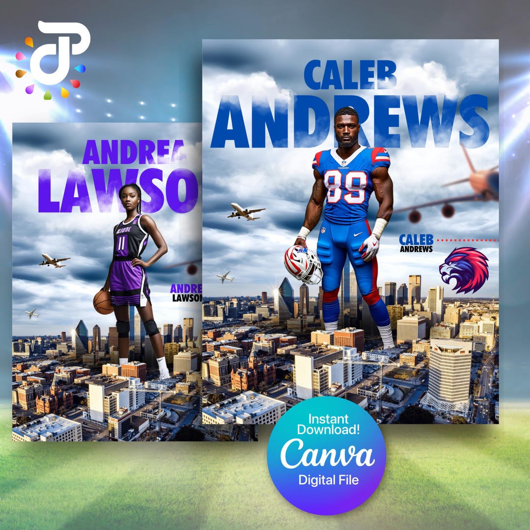 Sports Canva Template Design | Digital Flyer for Senior or College ...