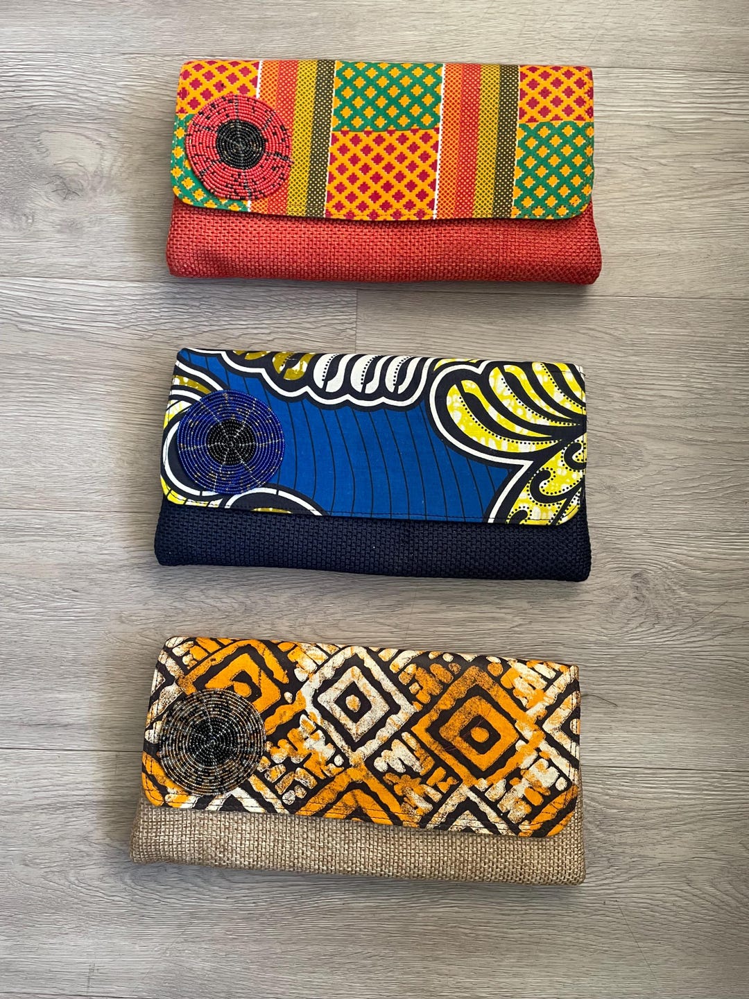 Large Handmade African Print Purse Ankara Clutch Bag for Women African ...