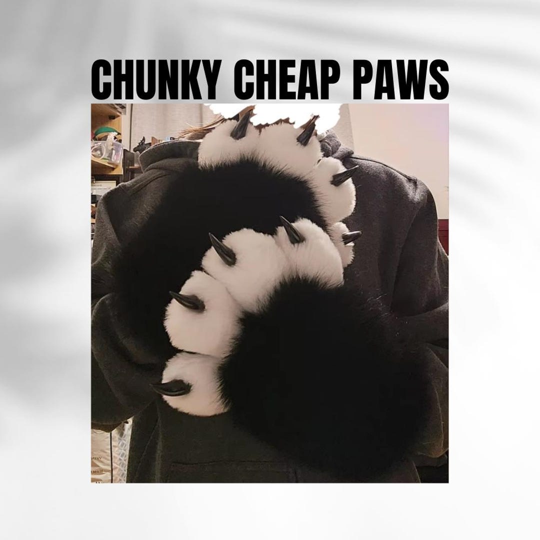 Custom Black Fursuit Paws Cheap, Cheap Fursuit Paws Black - Etsy