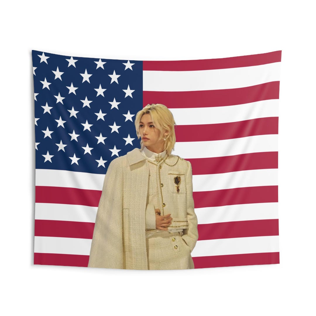 Stray Kids Felix Prince Outfit American Flag, Stays, Chk Chk Boom ...