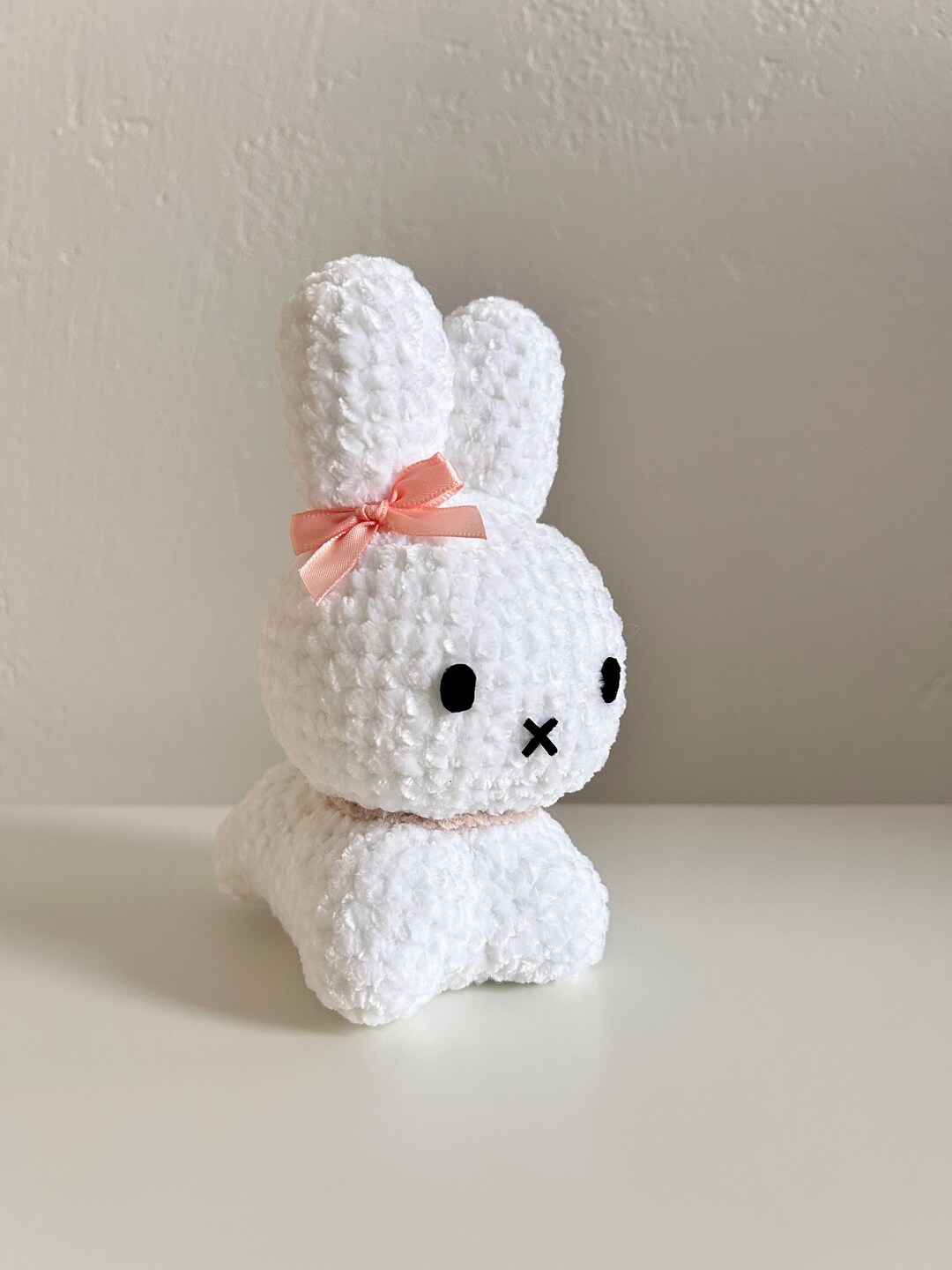 Crochet White Miffy Rabbit Plush Toy - Etsy