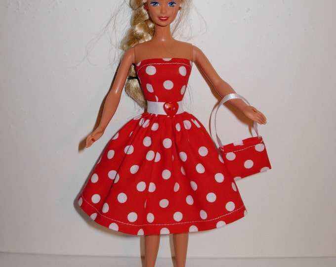 Handmade Barbie Clothes CUTE Dress and Bag 4 Barbie Doll - Etsy