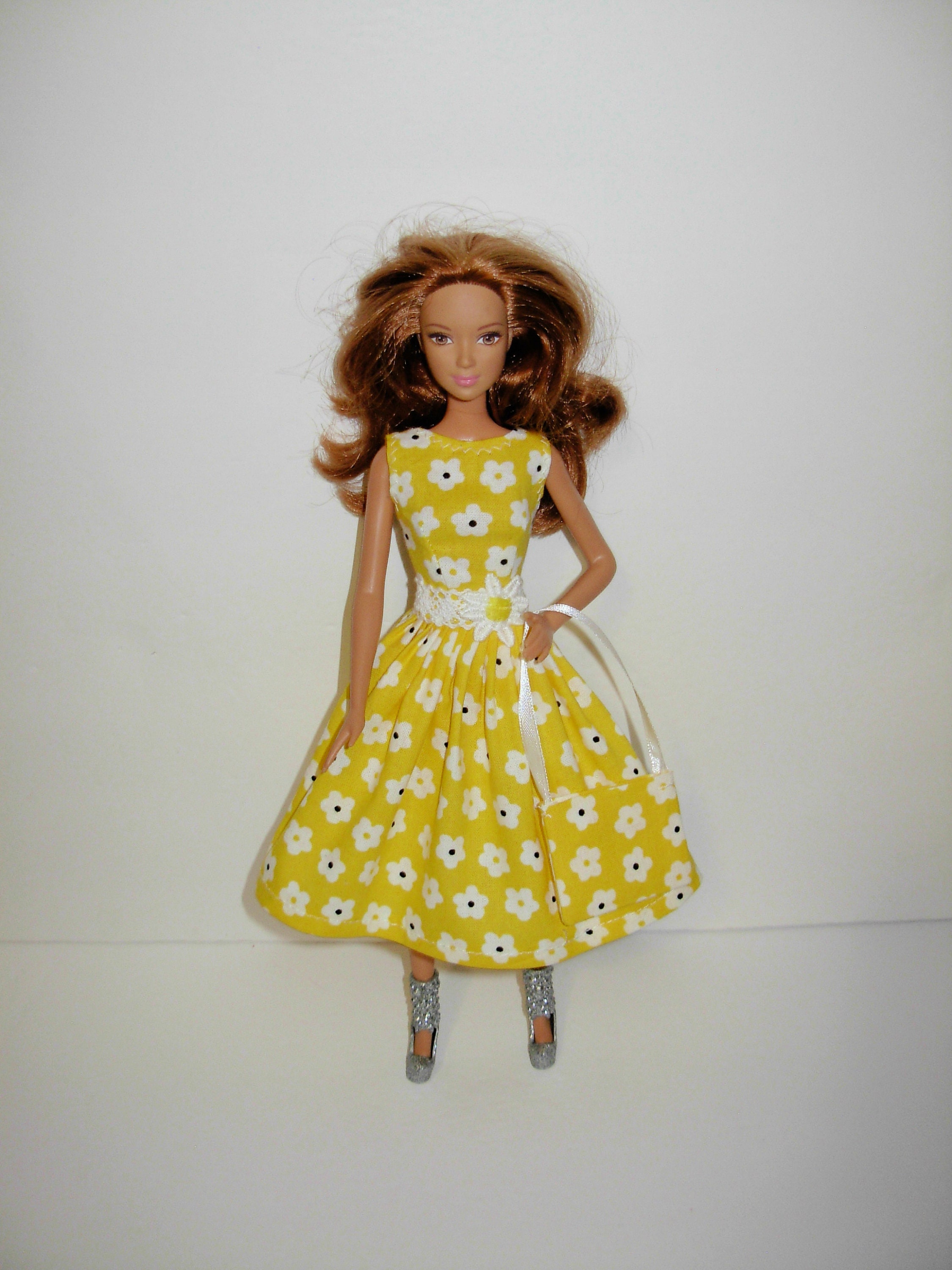 Handmade Barbie Clothes CUTE Dress and Bag 4 Barbie Doll - Etsy