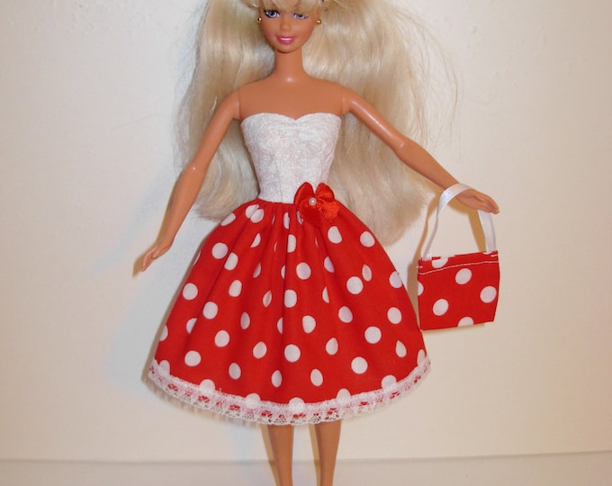 Handmade Barbie Clothes CUTE Dress and Bag 4 Barbie Doll - Etsy