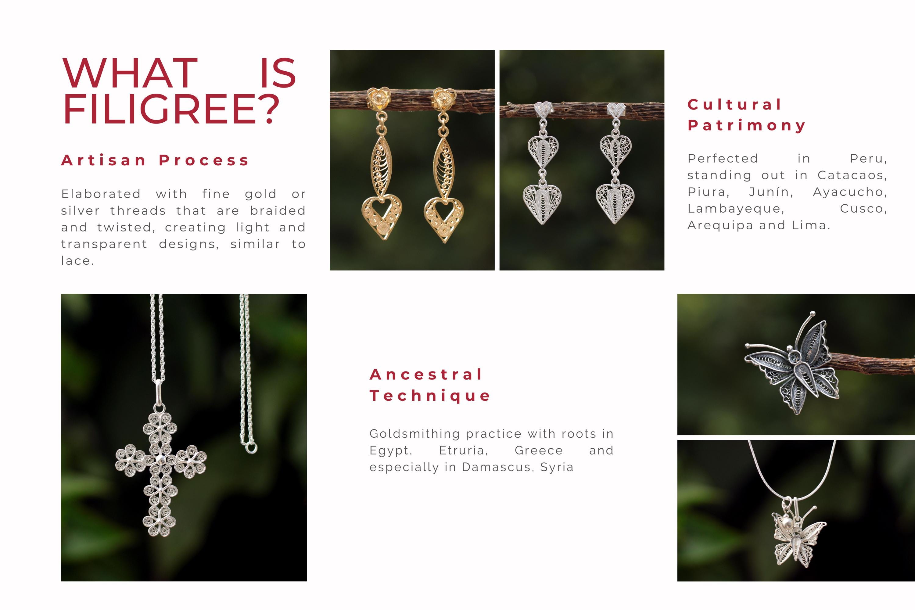 Marinera 950 Silver Filigree Ring, Oxidized Filigree Rings Handmade in ...