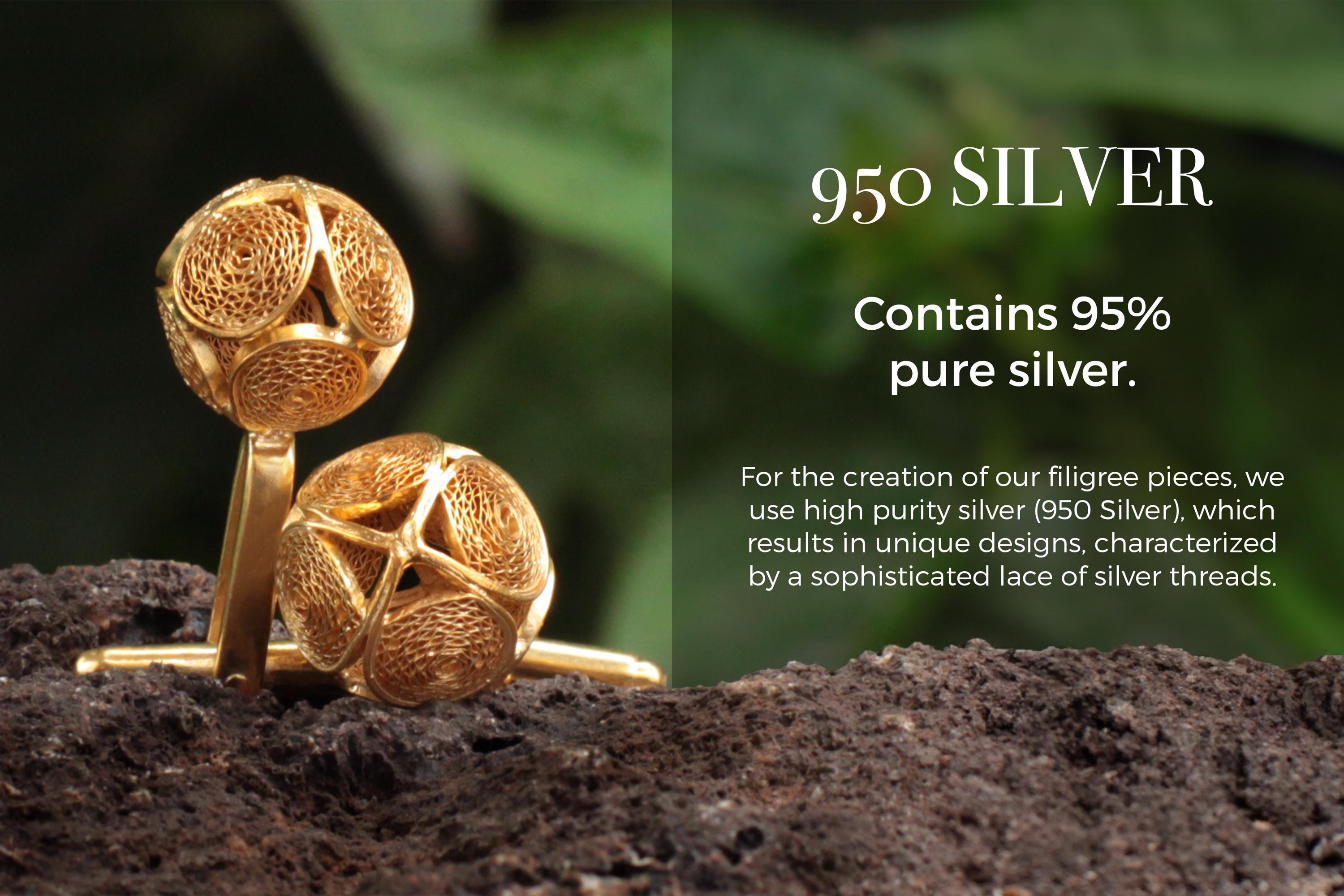 Marinera 950 Silver Filigree Ring, Oxidized Filigree Rings Handmade in ...