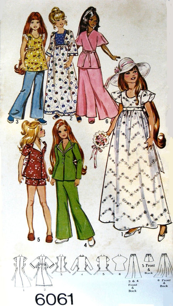 PDF 15.5 Velvet Doll Clothes Sewing Pattern 1970s | Etsy