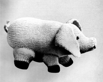 Pig Knitting Pattern Waldorf Toy PDF large Instant - Etsy