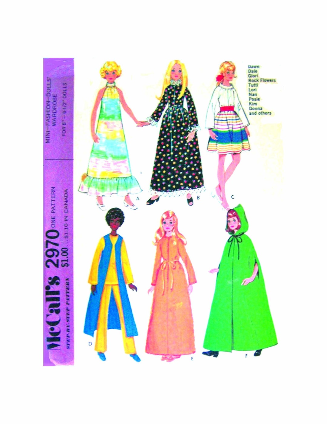 PDF Dawn Doll 6.5" Clothes Pattern Also Heather Rockflower, Others ...