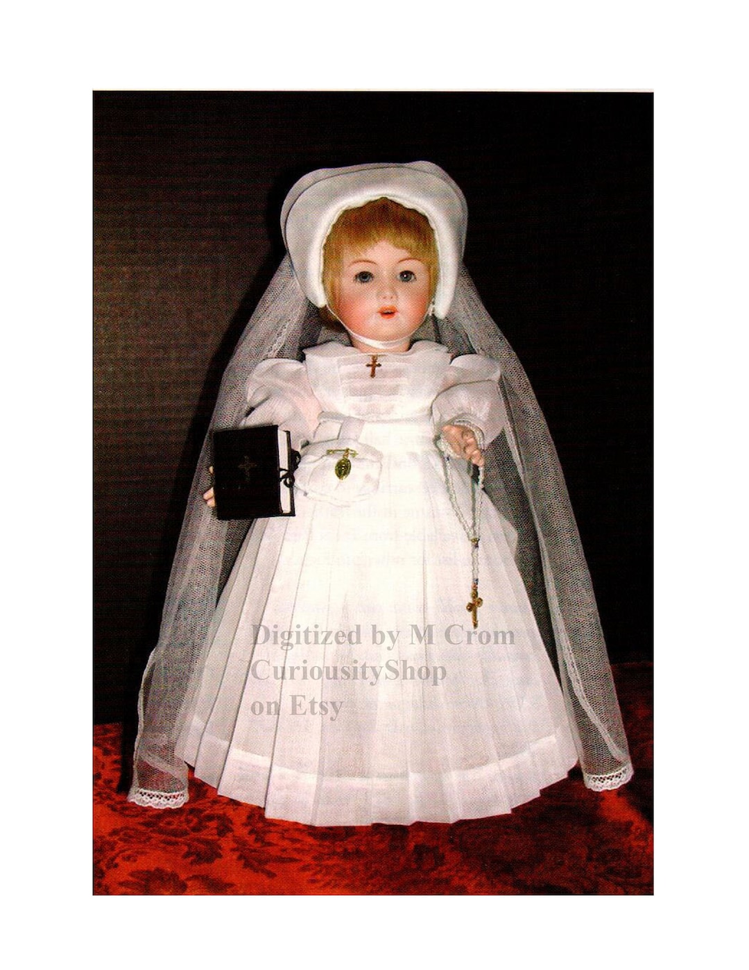 PDF 11" Bleuette Communion Dress Pattern, Fits French Bisque Head Doll ...
