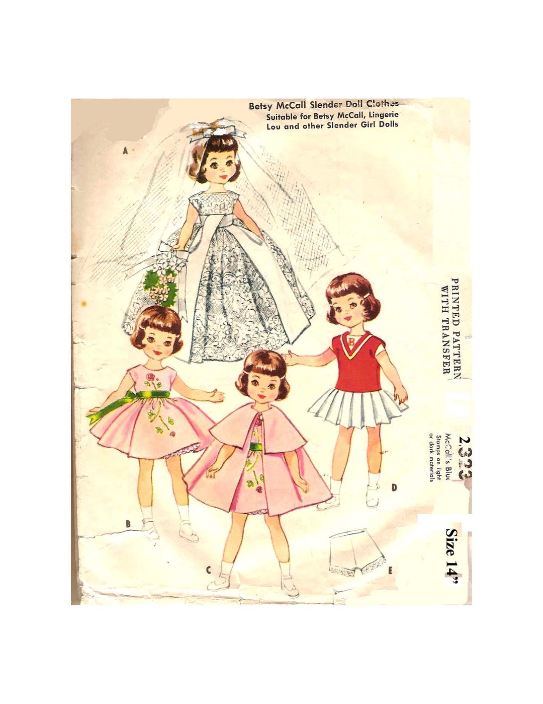 PDF 14" Hard Plastic Doll, Clothes Pattern Also Fits Madam Alexander ...