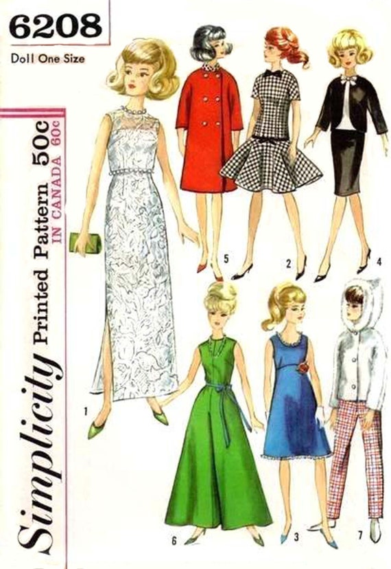 PDF 12 Tammy Vintage Pattern to Make Doll Clothes 6208 Download Print at Home Etsy Australia