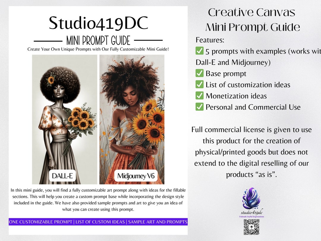 Creative Canvas Mini Prompt Guide 1 Million Prompts 1 Customizable Base ...