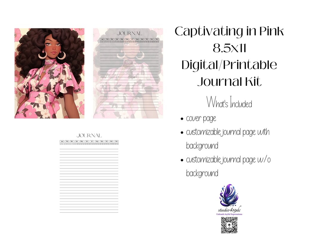 Captivating in Pink 8.5x11 Journal Kit - Etsy
