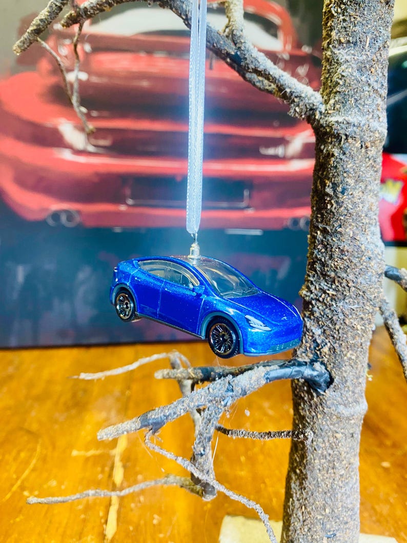 NEW Made Modified TESLA Model Y Electric Car Christmas Tree Ornament ...