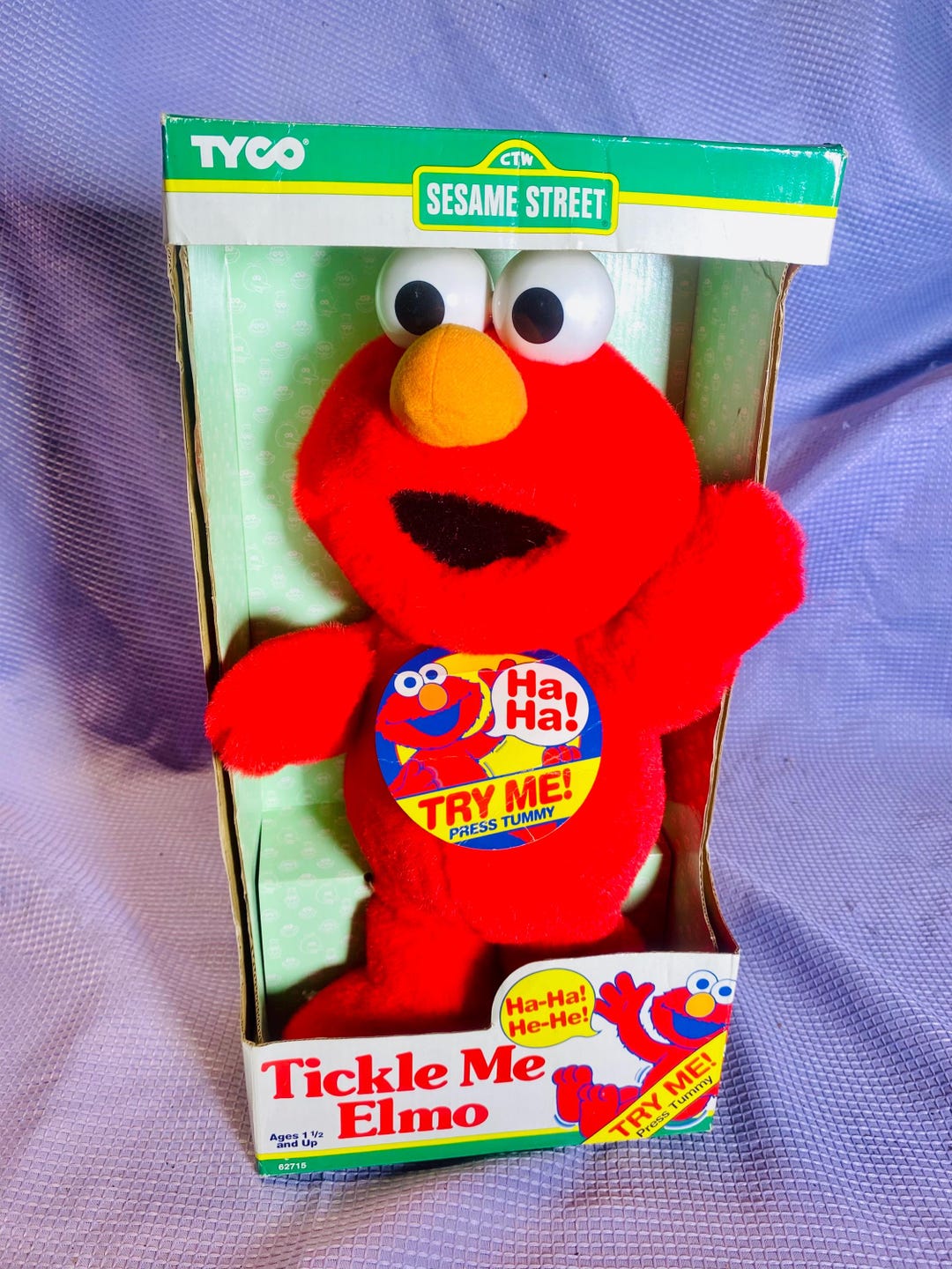 NEW 15” Vintage ORIGINAL 1996 TYCO Tickle Me Elmo Sesame Street Toy ...