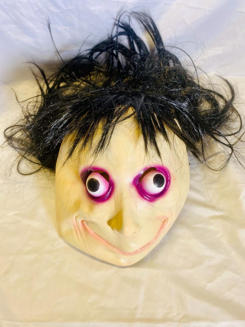 New Creepy Spooky Halloween MOMO Horror Latex Mask Costume Cosplay ...