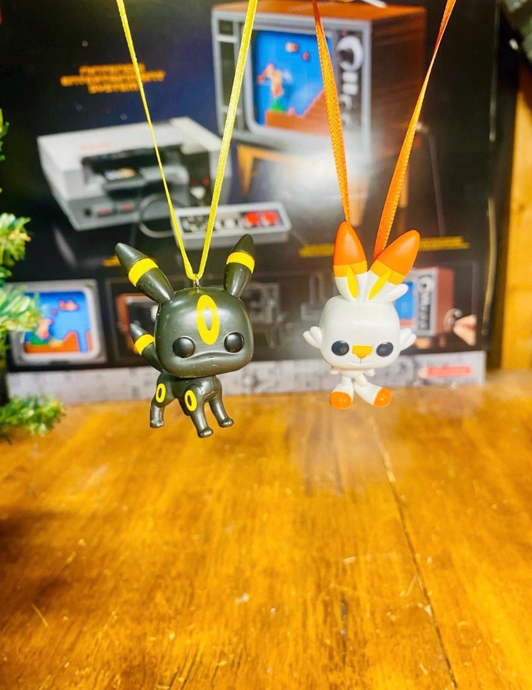 2 NEW POKEMON UMBREON & Scorbunny Christmas Tree Ornaments Holiday Gift ...