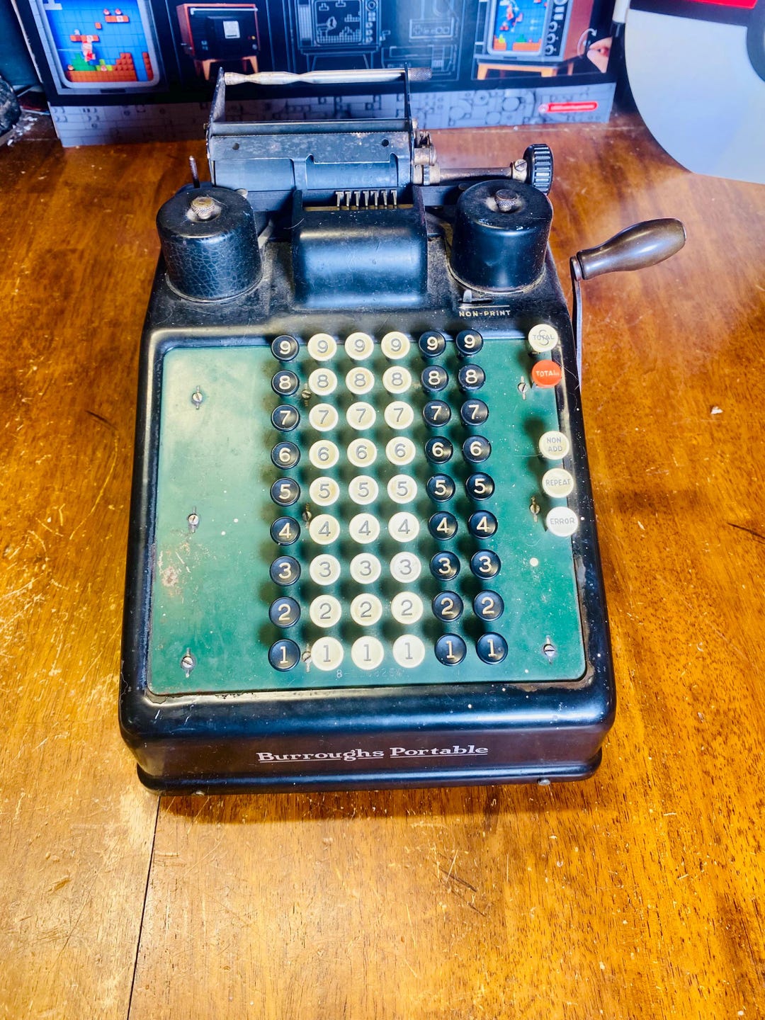 SUPERB Antique 1920s Burroughs Adding Machine 6 Column WORKING ...