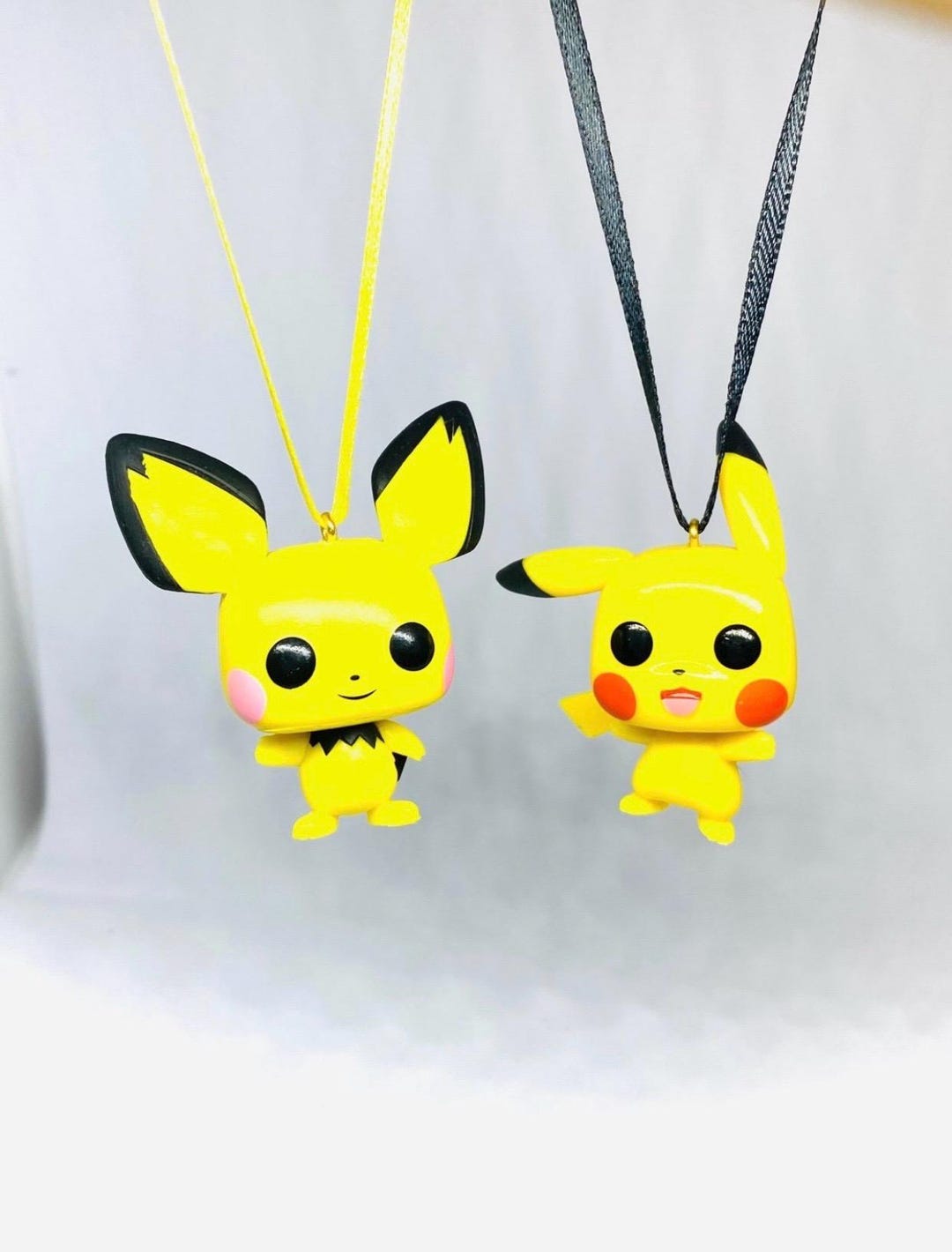 2 New POKEMON PIKACHU & PICHU Christmas Tree Ornaments Holiday Gift ...