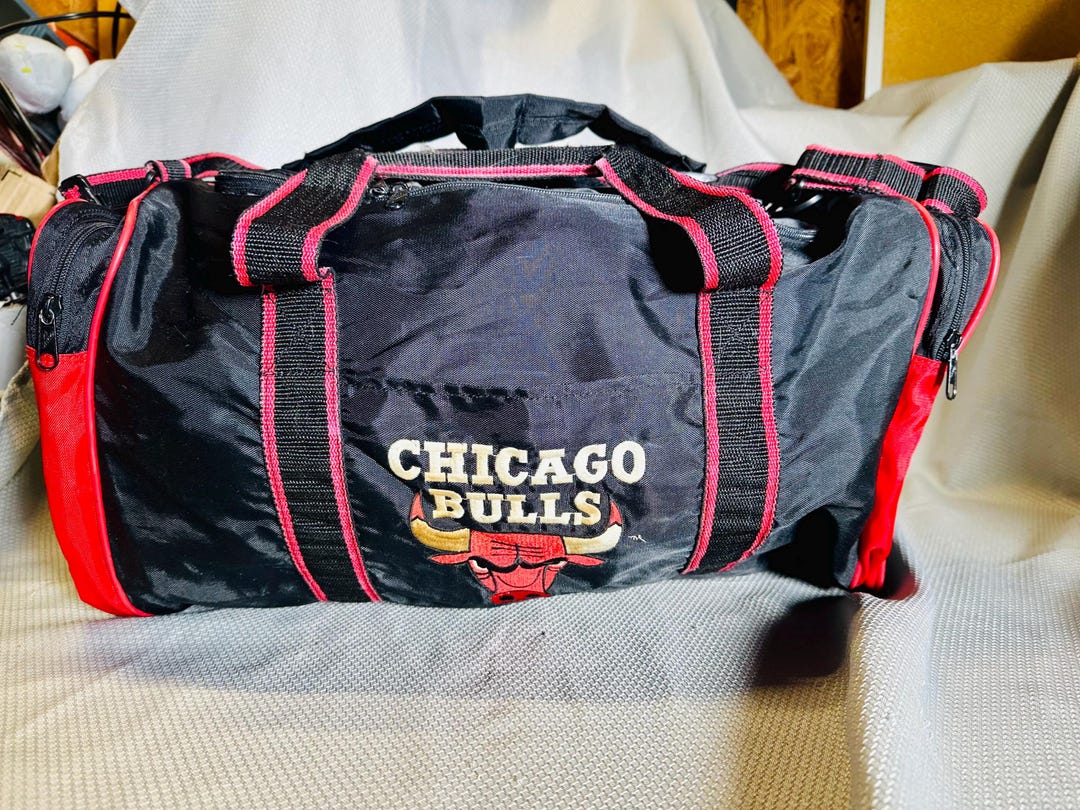 RARE 80s 90s Vintage Chicago Bulls Duffle Gym Tote Bag NBA Official ...