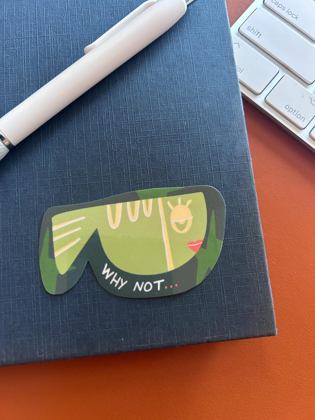 Why Not Fish Sticker Waterproof Stickers Cute Vinyl Stickers hand-drawn ...