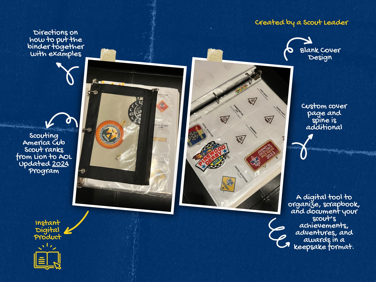 Updated 2024 Cub Scout Binder, BSA Scout, Lion - AOL Scouting ...