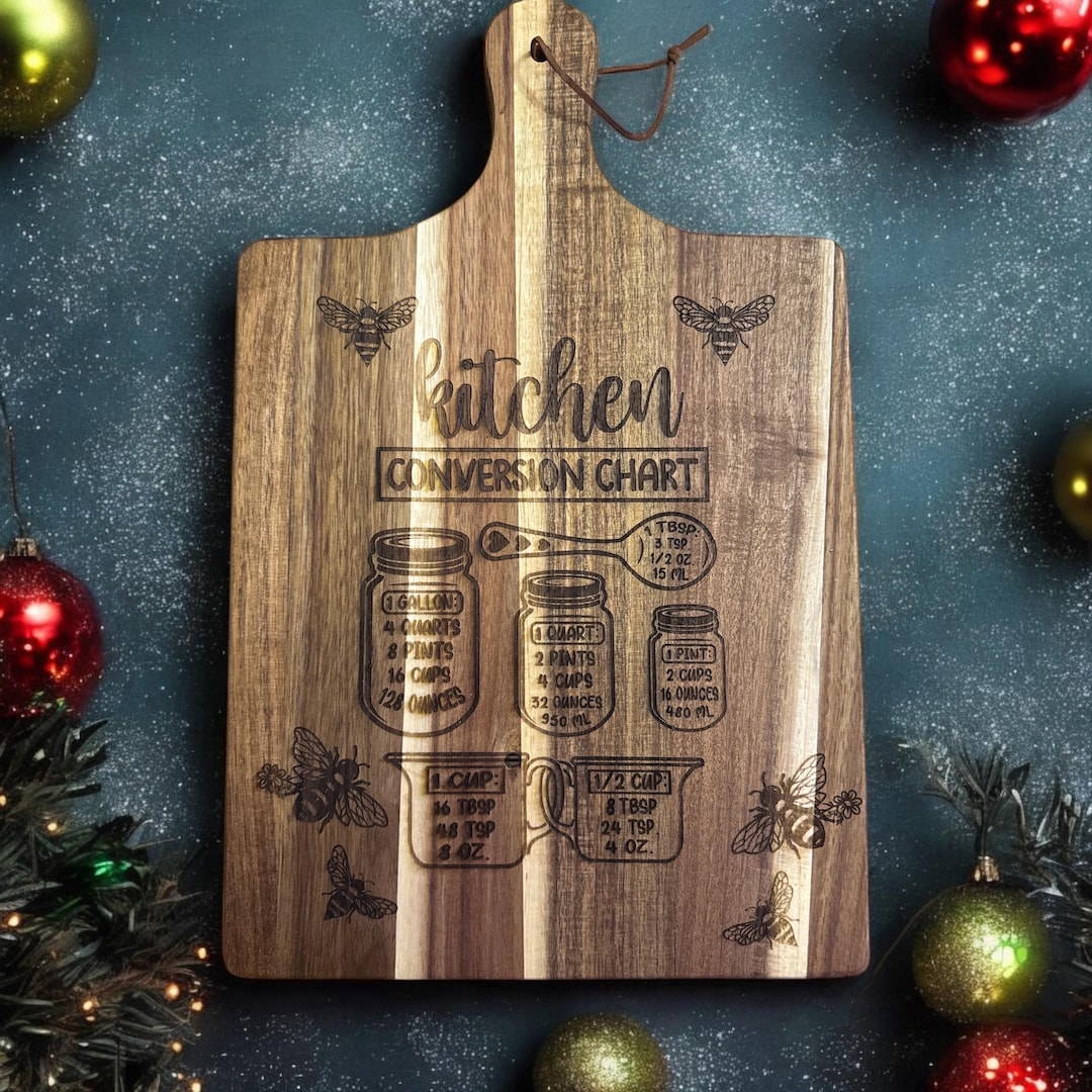 Kitchen Conversion Cutting Board - Etsy