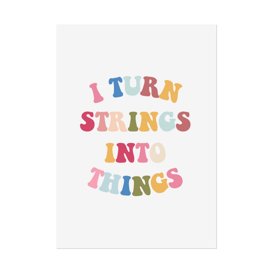 Rolled Posters, Yarn Wall Art for Crochet Lovers, Knitting Room Decor ...