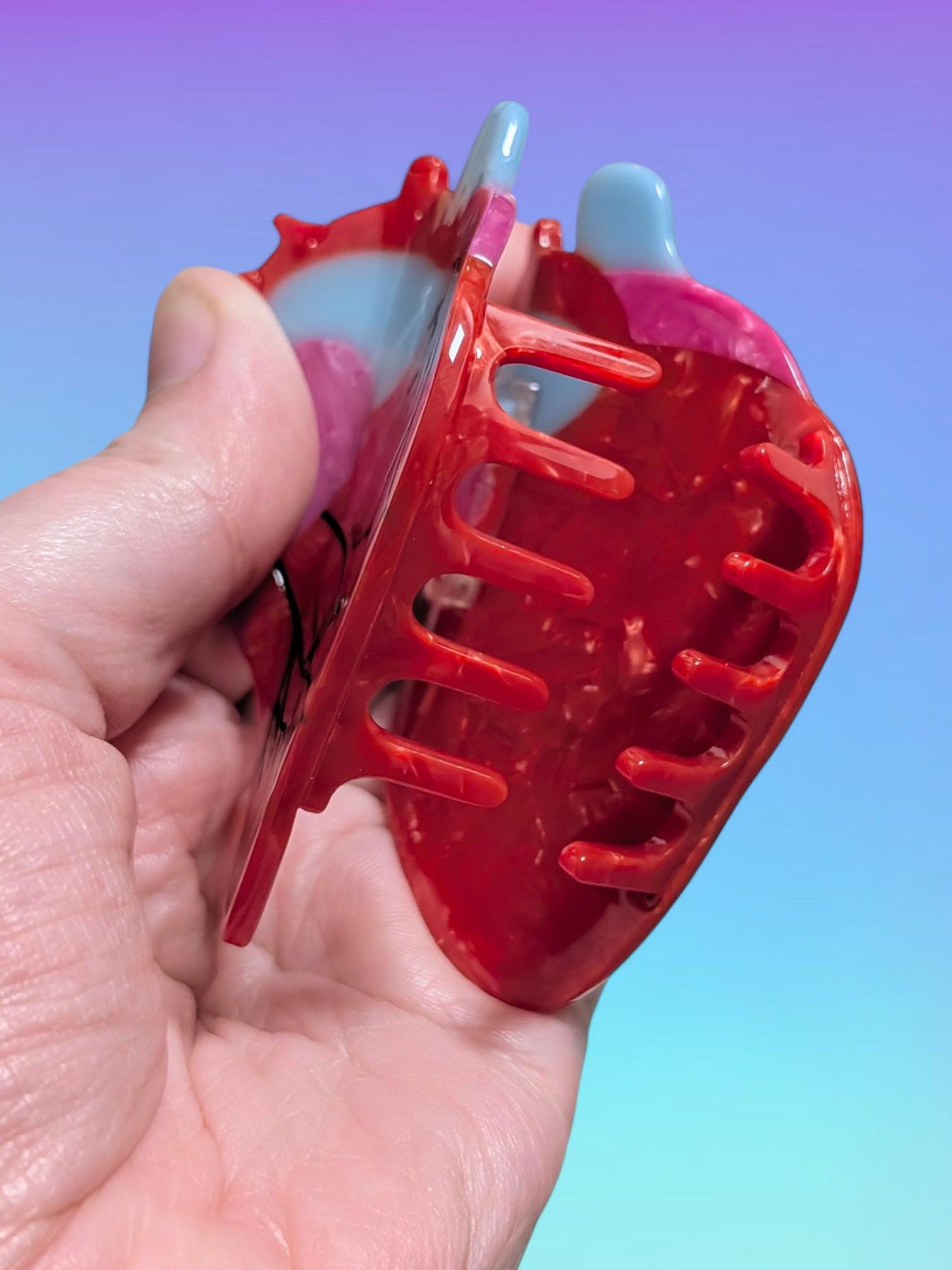 Anatomical Heart Hair Claw: Acrylic Medical Statement Clip - Etsy