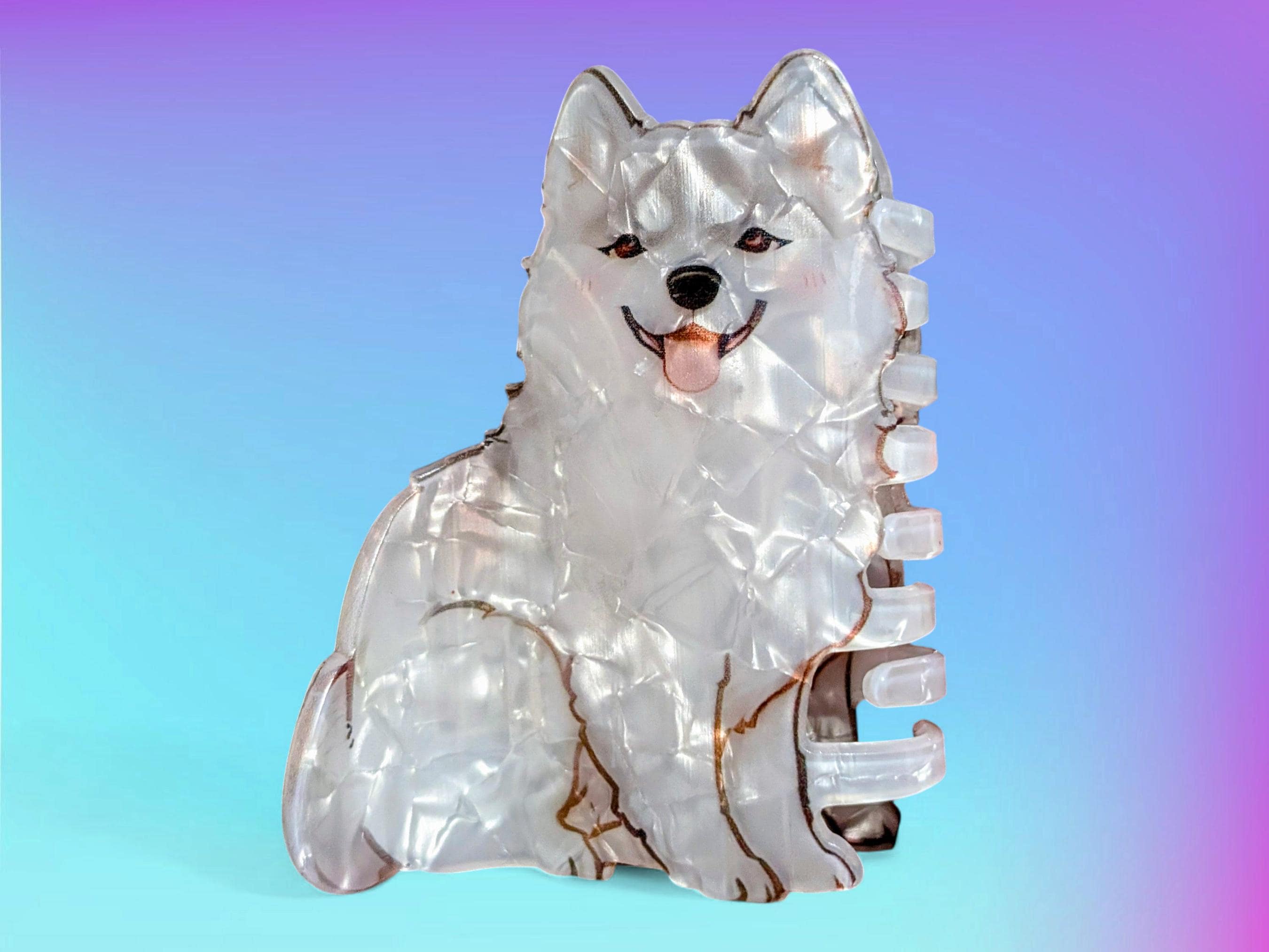 Acrylic Dog Hair Claw – Cute Husky, Malamute, Samoyed Clip - Etsy