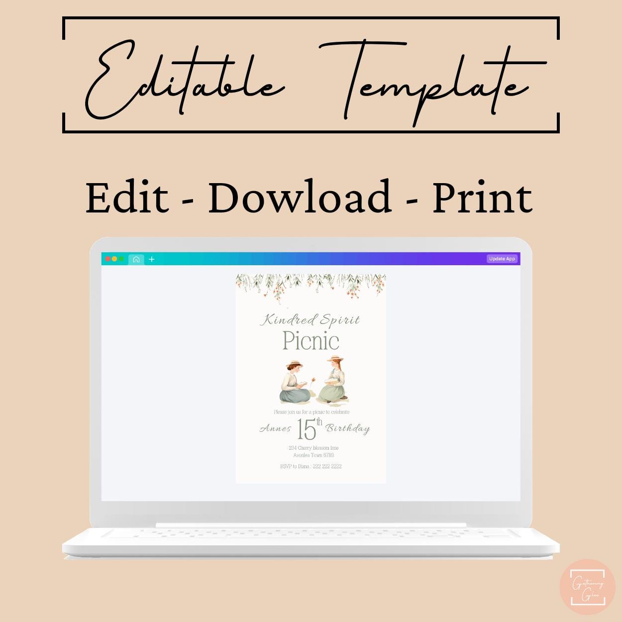 Picnic Editable Invitation Birthday Picnic Party Invite Family Reunion ...