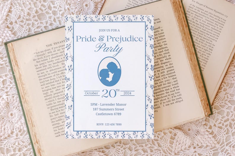 Pride and Prejudice Invitation, Editable Jane Austen Themed Ball ...